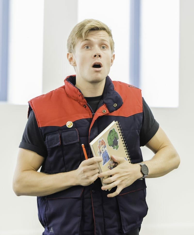 First Look: Rob Houchen in Rehearsal as Eugene in Eugenius