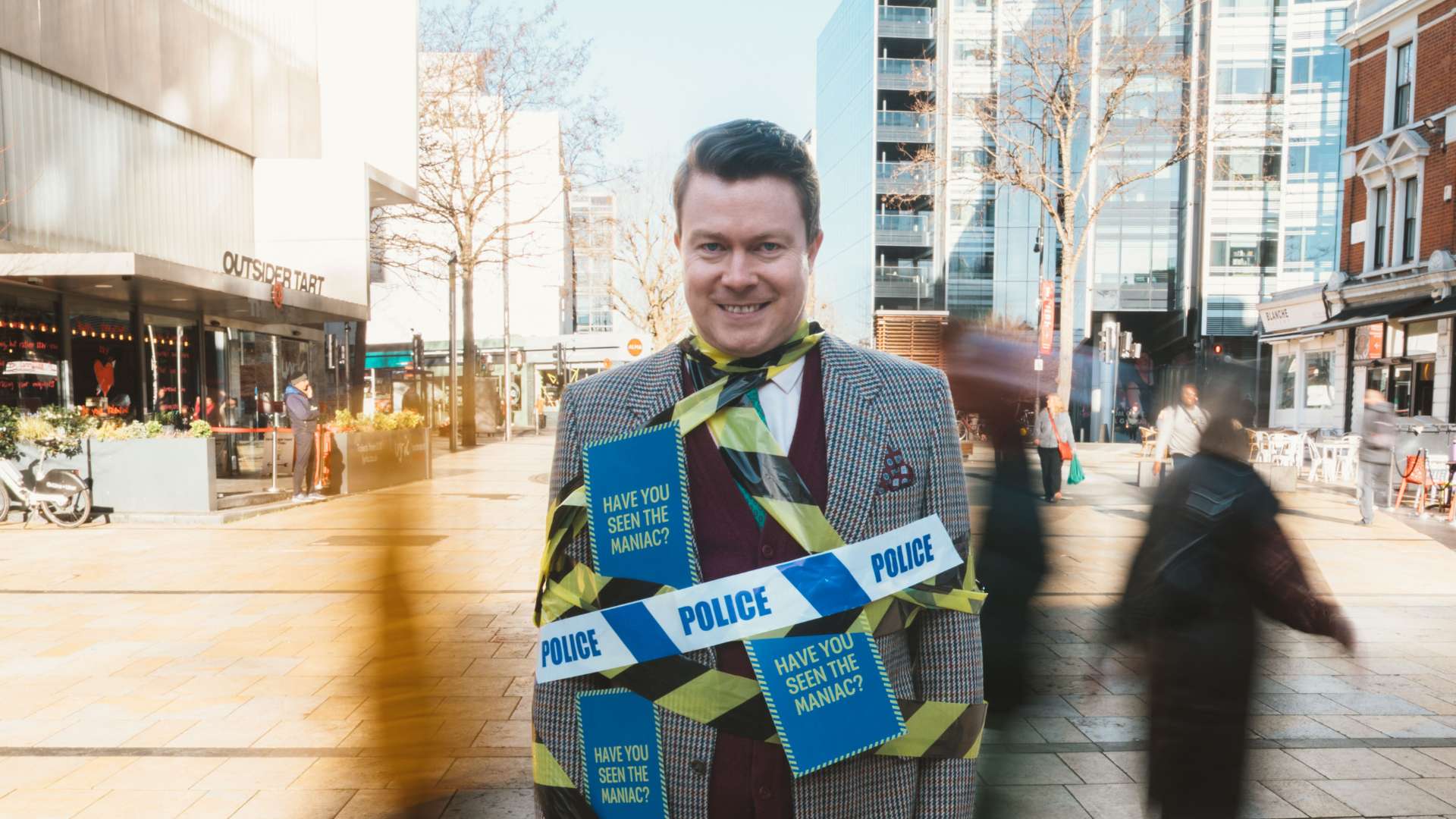 First Look: Daniel Rigby as The Maniac in Accidental Death of an ...