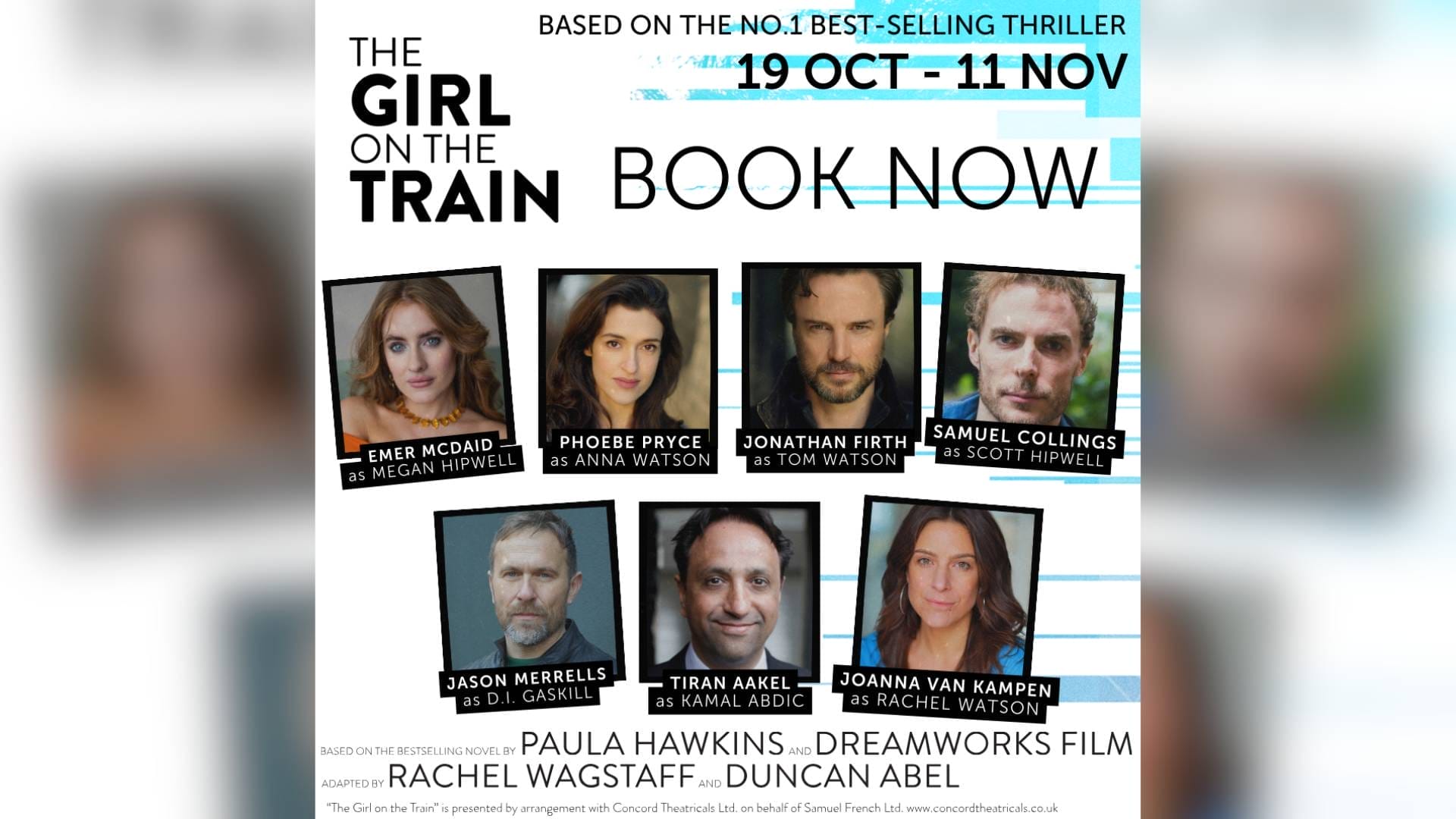 Wiltshire Creative Announce Full Cast For The Girl On The Train - Theatre Weekly