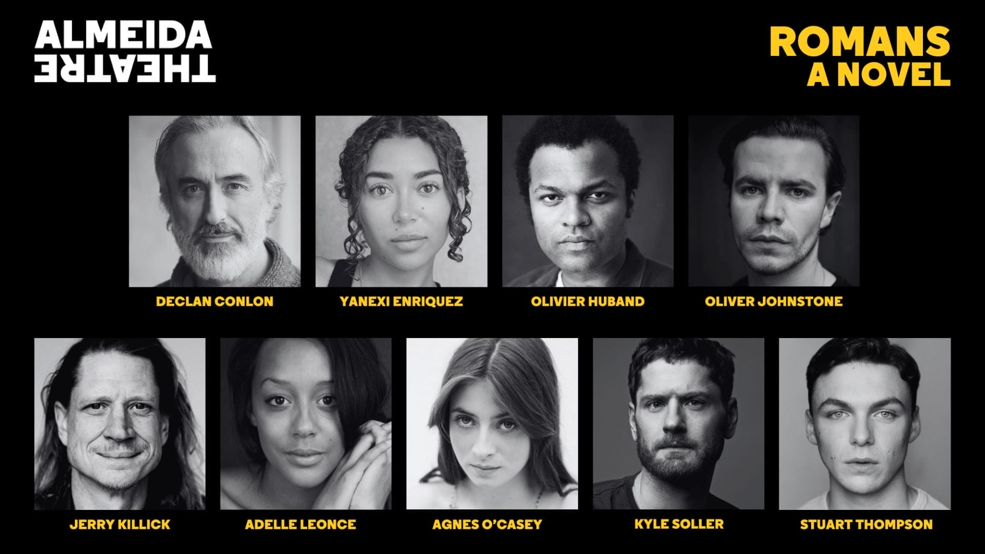 Full Cast Announced for Romans, a novel at the Almeida Theatre ...