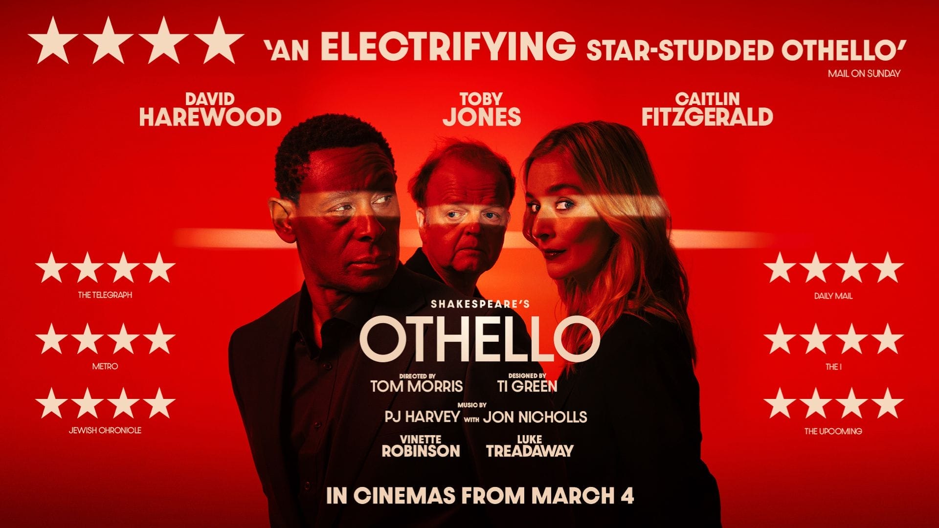 Othello Starring David Harewood and Toby Jones to Be Released in ...